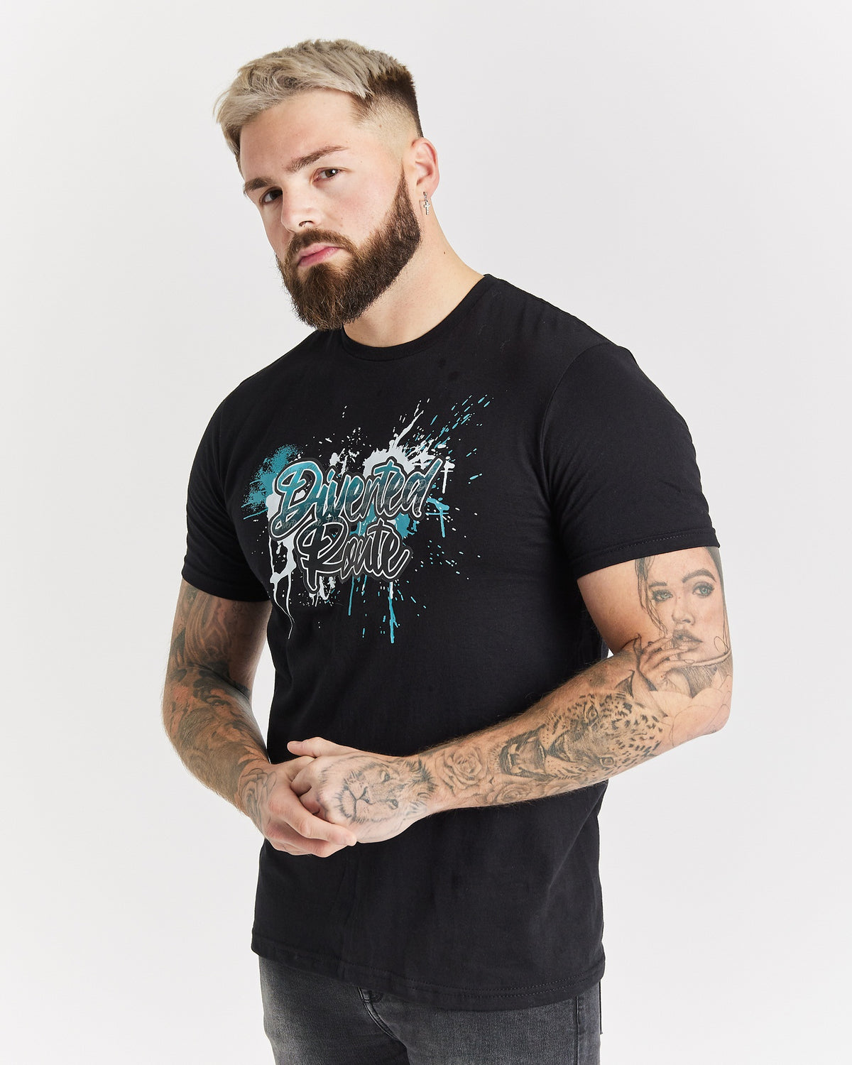 Diverted Route Ltd Unisex Adult Graffiti T Shirt