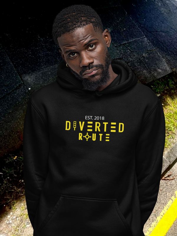 Diverted Route Ltd Unisex Caution Hoody | Unisex Hoody